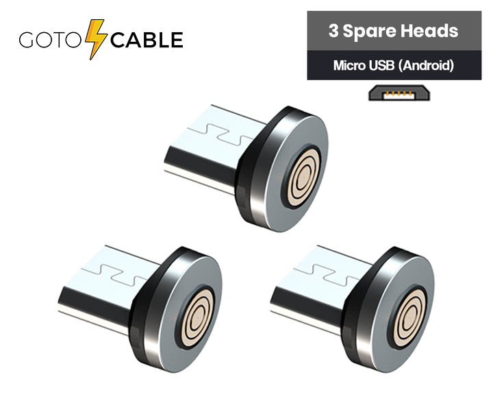 3 x Original Micro USB Replacement Heads