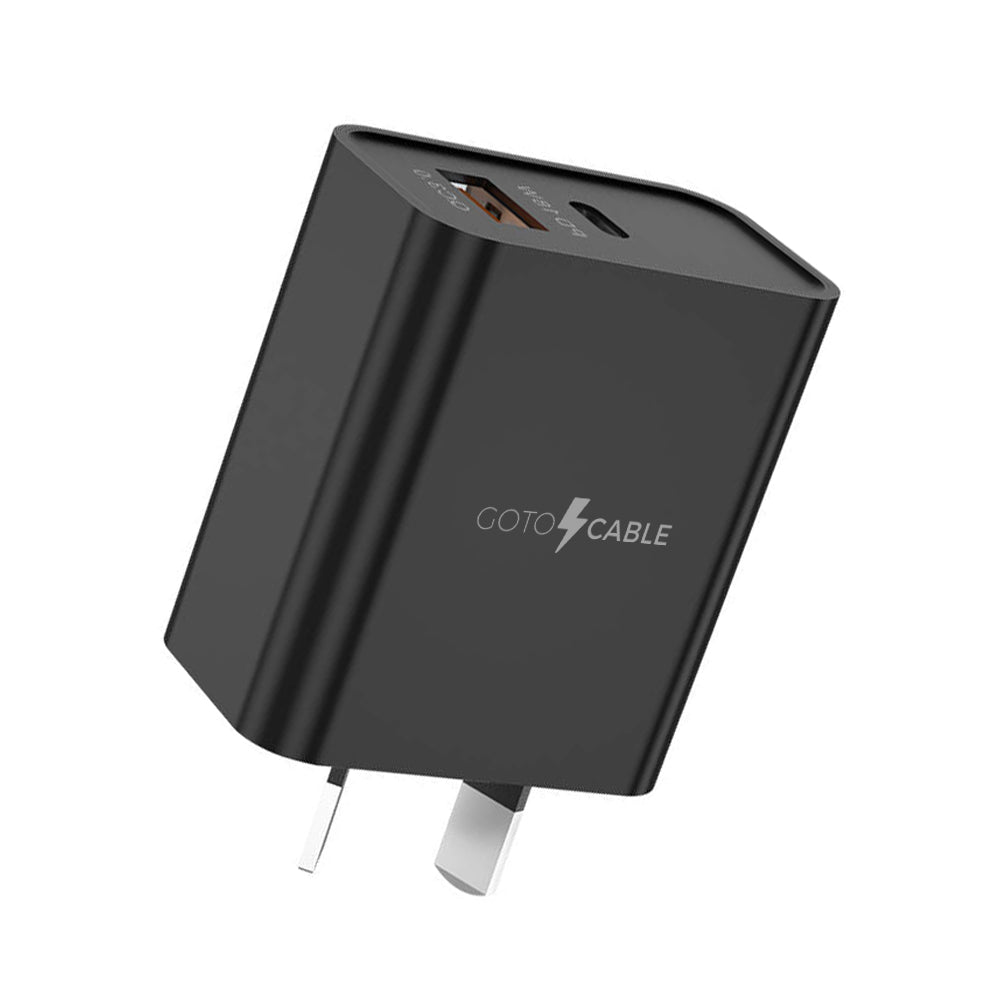 Dual Port Fast Charging Wall Adapter – GoToCable
